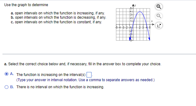 Solved Use the graph to determine a. open intervals on which | Chegg.com