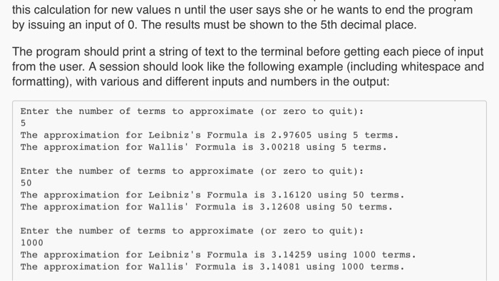 Solved Write A C Program That Approximates The Value Of 3167