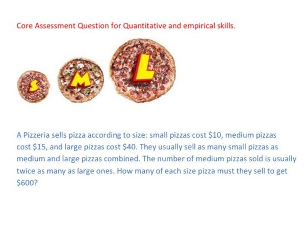 Solved Core Assessment Question for Quantitative and | Chegg.com