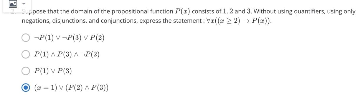 Solved Suppose that the domain of the propositional function | Chegg.com