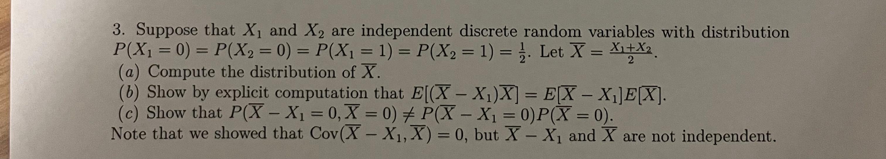 Solved 3. Suppose that X1 and X2 are independent discrete | Chegg.com