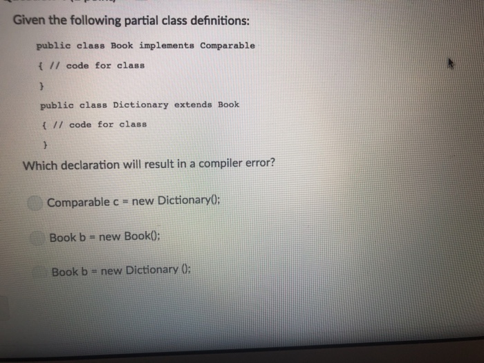 Solved Given The Following Partial Class Definitions Public