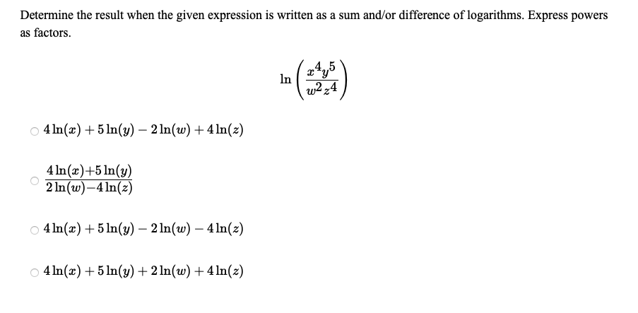 Solved Determine the result when the given expression is | Chegg.com
