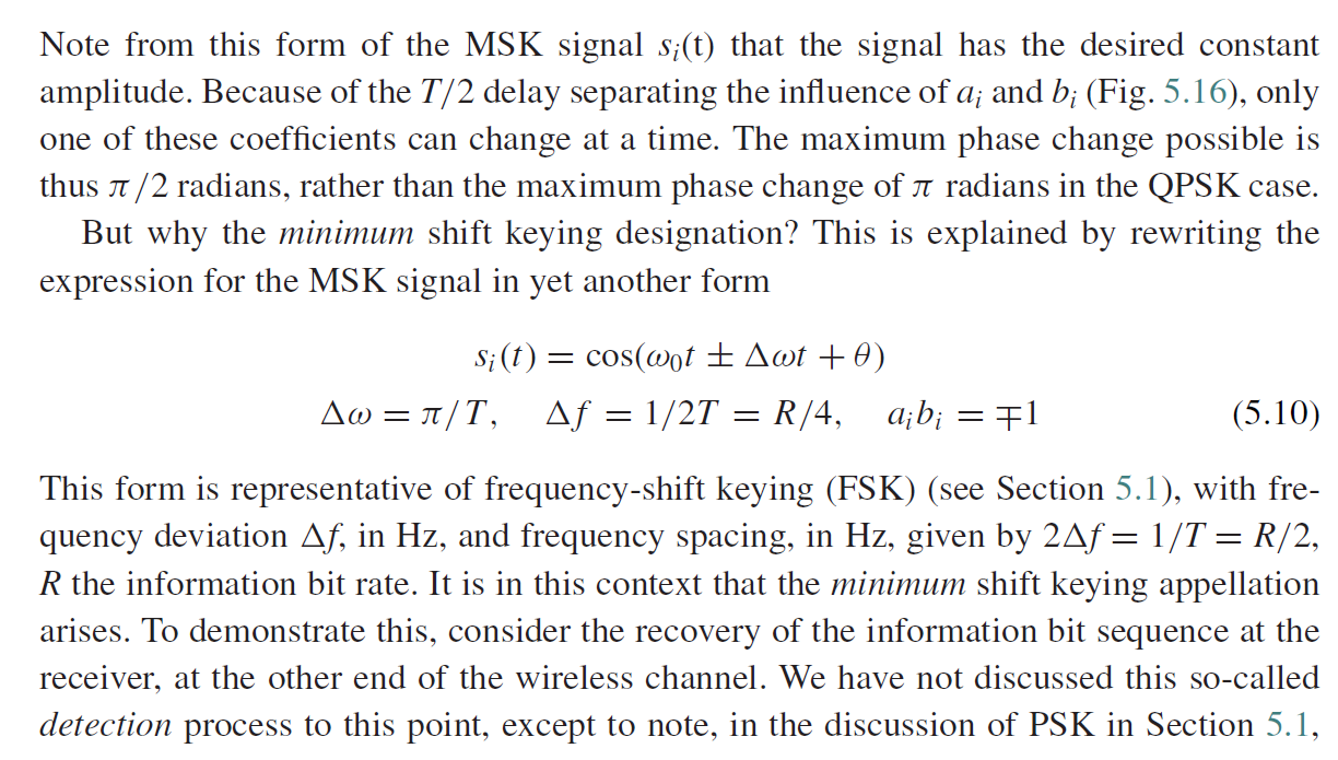a) The analysis of MSK detection following (5.10) | Chegg.com