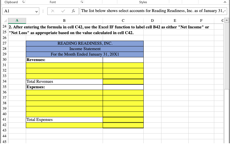 Solved Preparing an income statement - Excel FILE HOME | Chegg.com