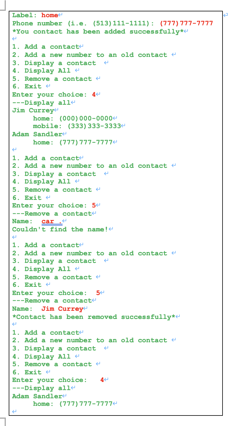 Solved 18. Now you get to write your own PhoneBook.java | Chegg.com