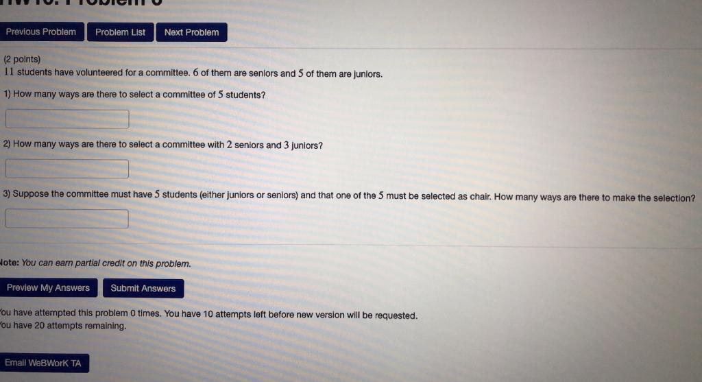 Solved Previous Problem Problem List Next Problem (2 points) | Chegg.com