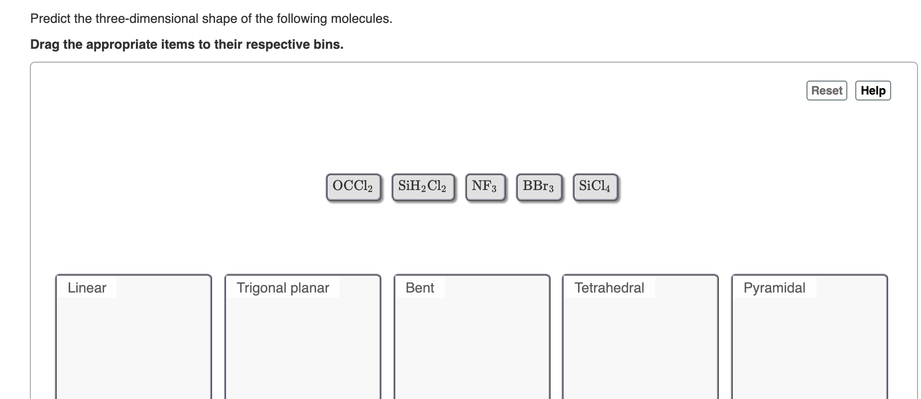 Solved Predict the three-dimensional shape of the following | Chegg.com