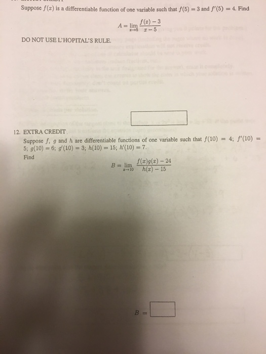 Solved Suppose f(x) is a differentiable functions of one | Chegg.com