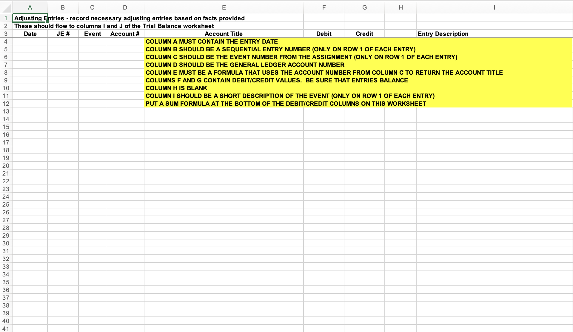 Assignment Overview 1. Download the Excel template | Chegg.com