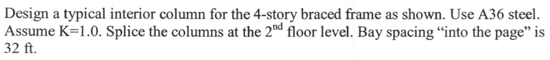 Solved Design a typical interior column for the 4-story | Chegg.com
