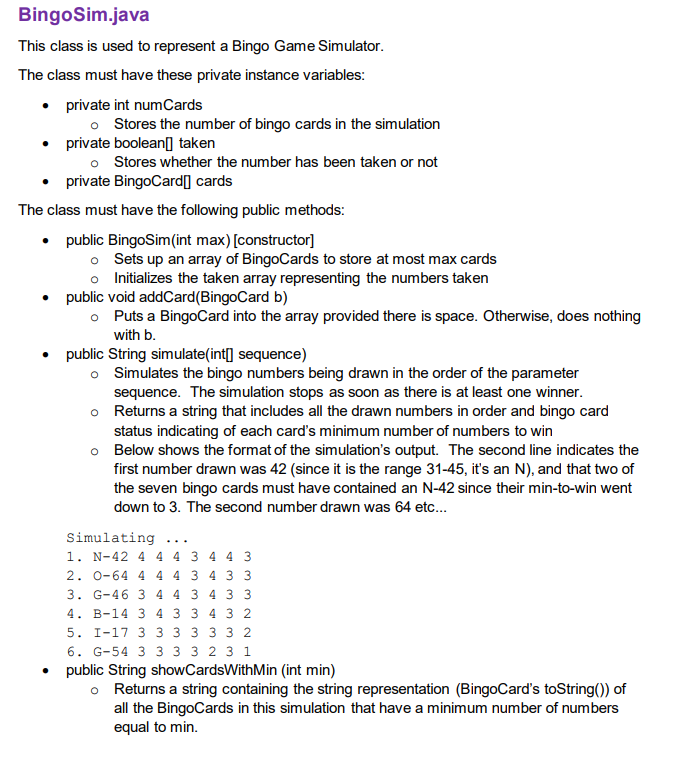 Solved Bingo is an exciting game of chance that involves a | Chegg.com