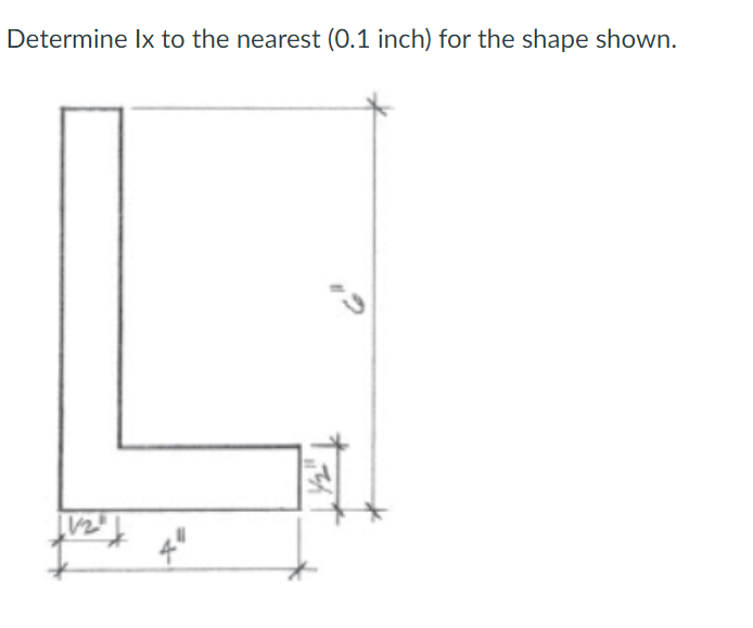 Solved Determine Ix to the nearest (0.1 inch) for the shape | Chegg.com