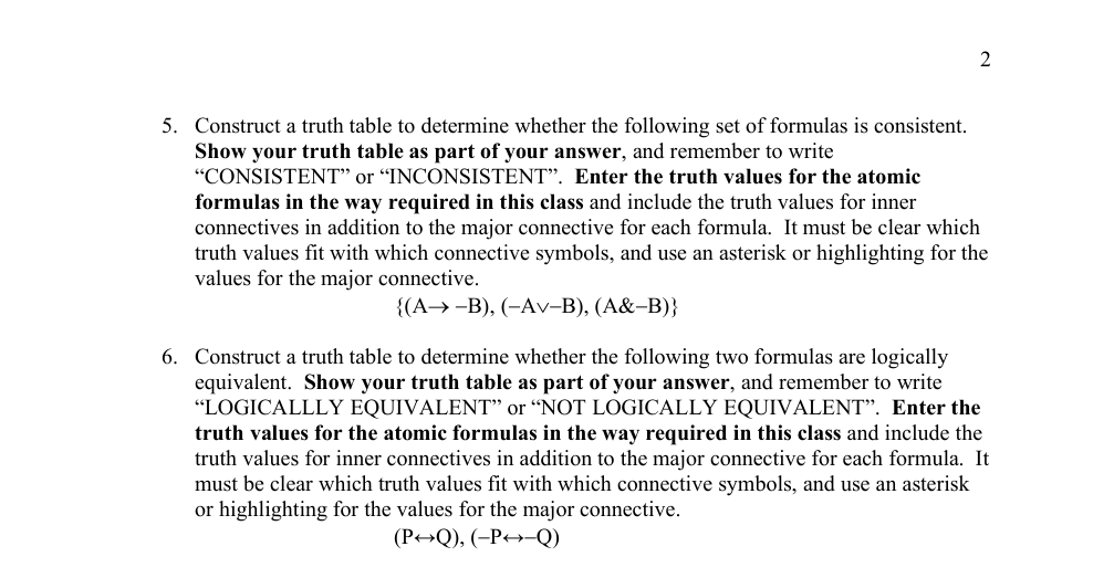 5. Construct a truth table to determine whether the | Chegg.com