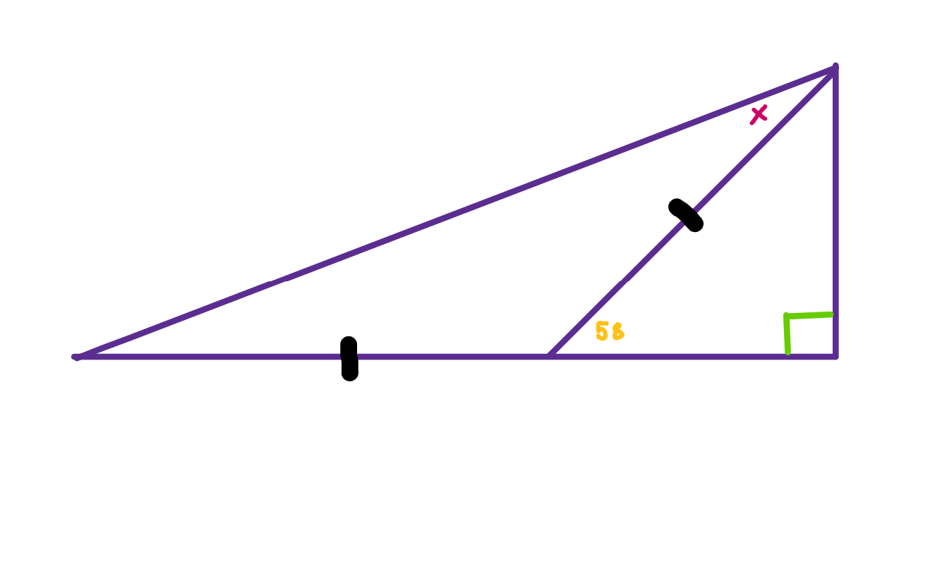 Solved Solve for x in the following triangle. The first | Chegg.com