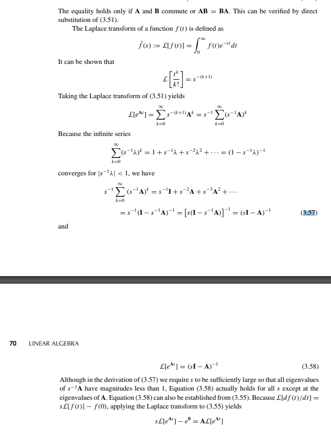 Solved The equality holds only if A and B commute or AB=BA. | Chegg.com