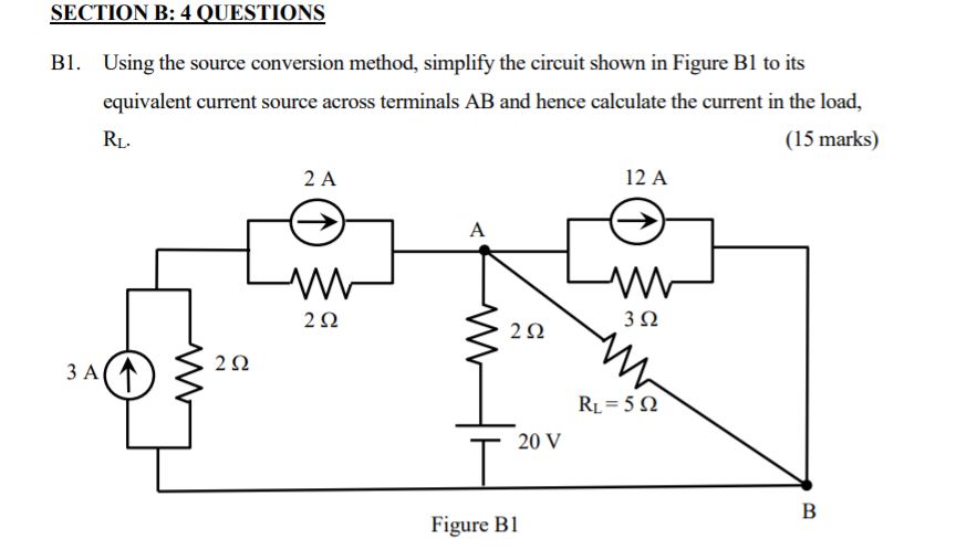 Solved SECTION B: 4 QUESTIONS B1. Using the source | Chegg.com