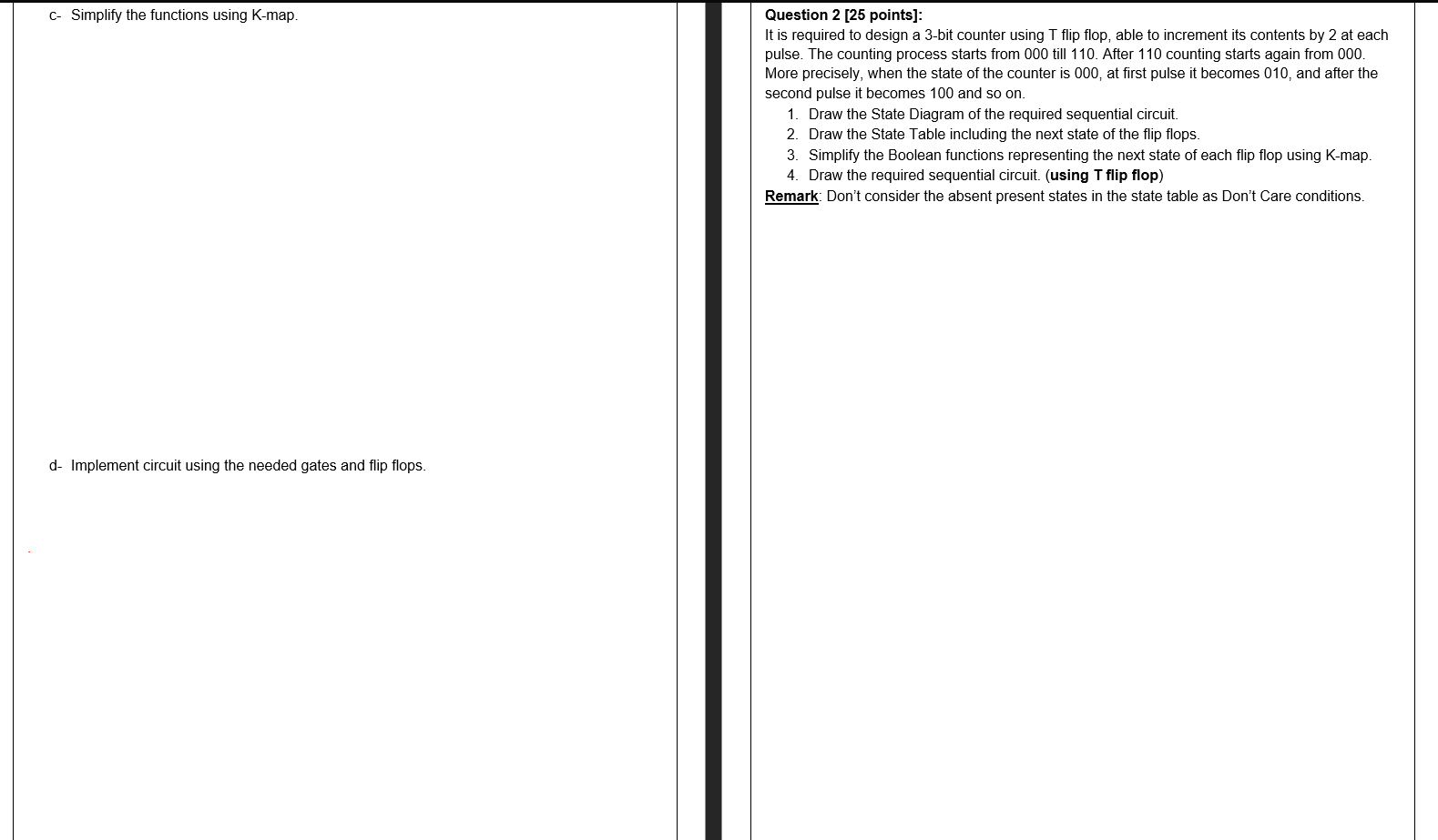 Solved C Simplify The Functions Using K Map Question 2 25 4363