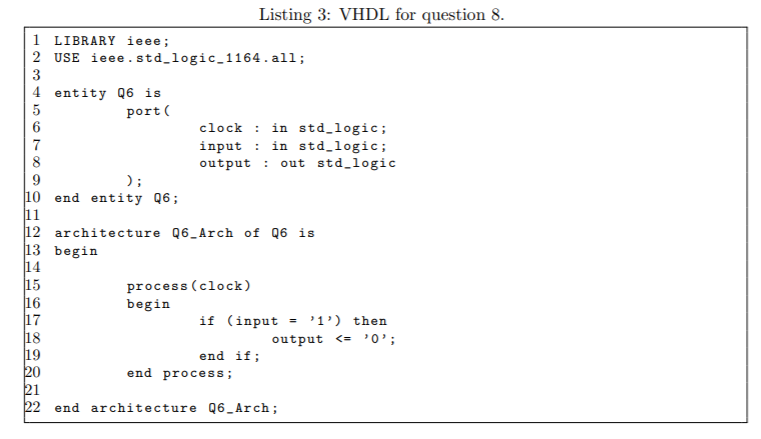 Solved 8. Explain what is wrong with the process block in | Chegg.com