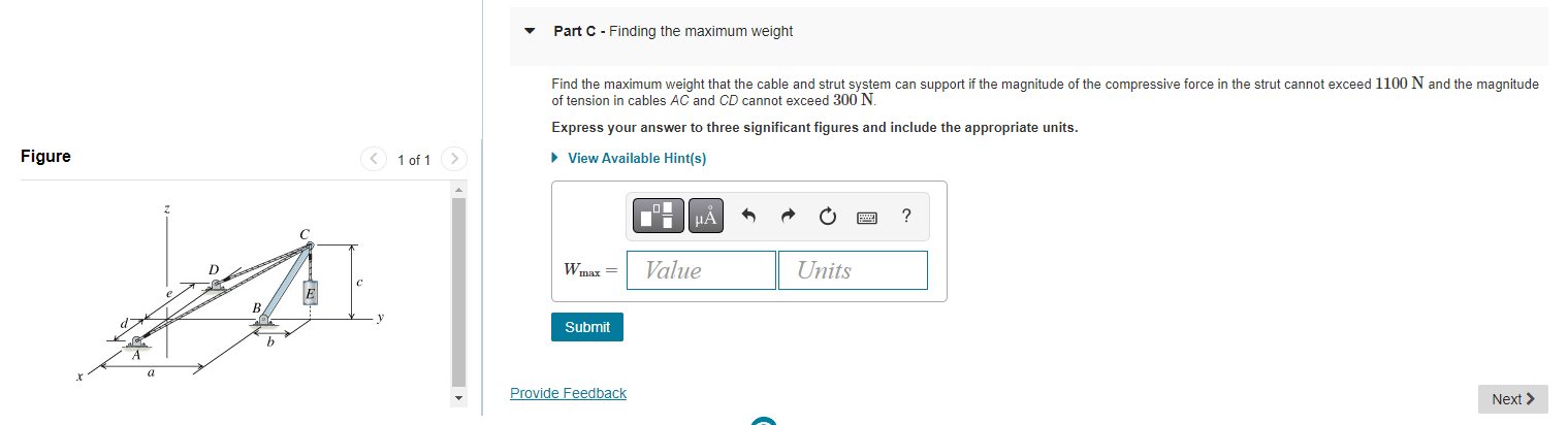 Solved Learning Goal: To apply the condition of equilibrium | Chegg.com