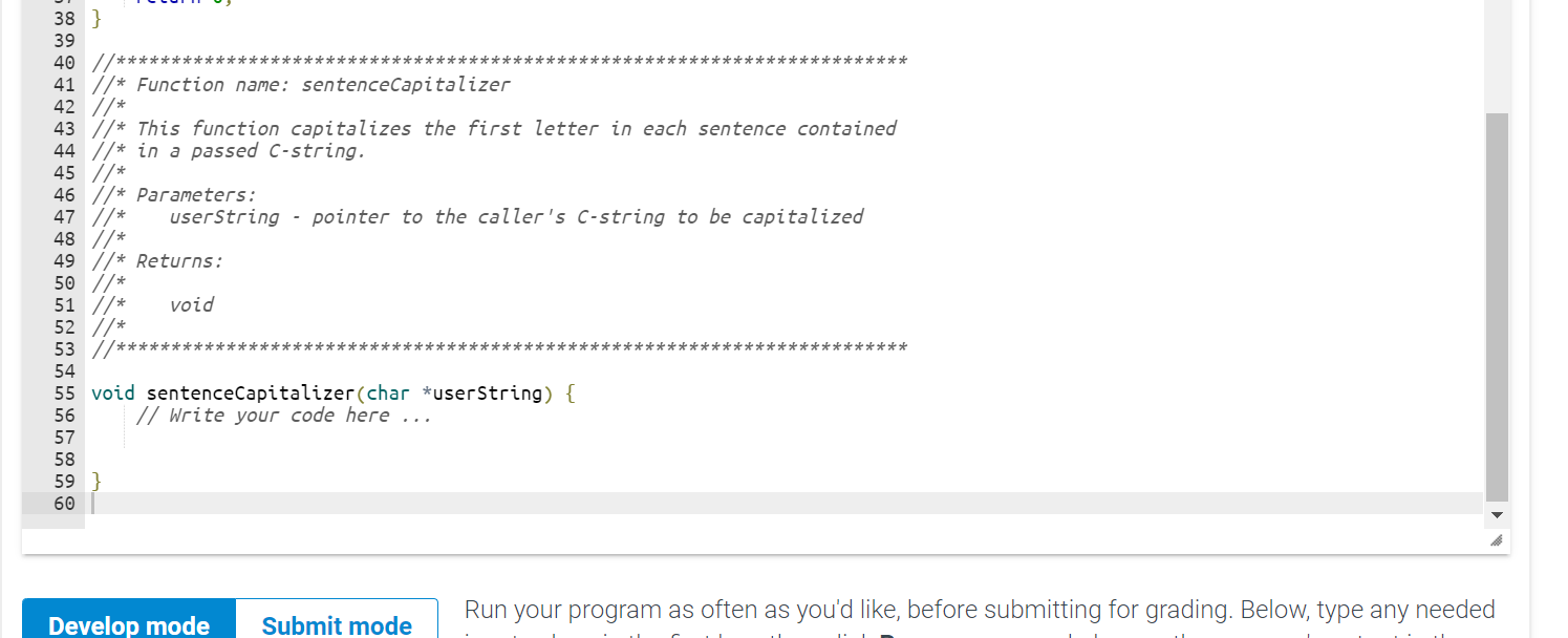 Solved 5.8 CIS 22B Lab - Sentence Capitalizer - Sentence | Chegg.com