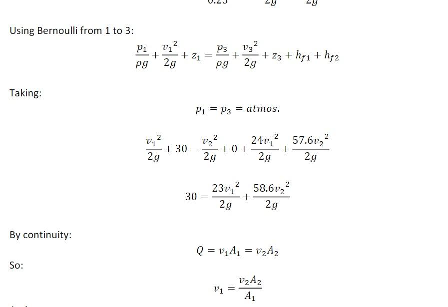 Solved Using Bernoulli from 1 to 3 : | Chegg.com