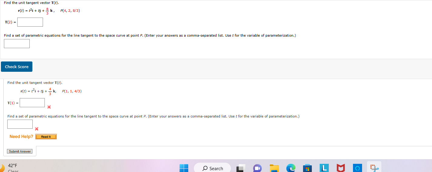 Solved Find the unit tangent vector T(t). r(t) = t2i + tj + | Chegg.com