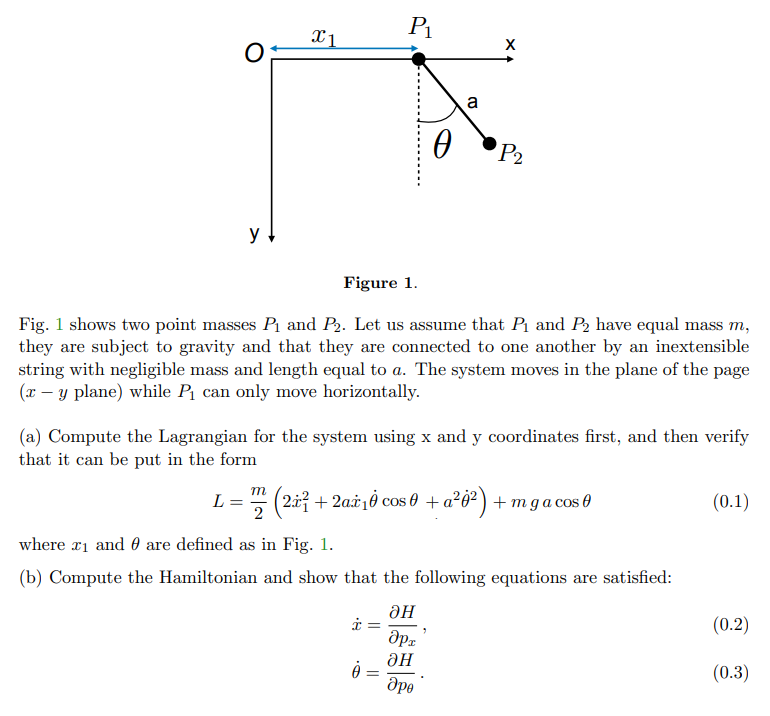 Solved P1 21 X a а 0 D P2 у Figure 1. Fig. 1 shows two point | Chegg.com