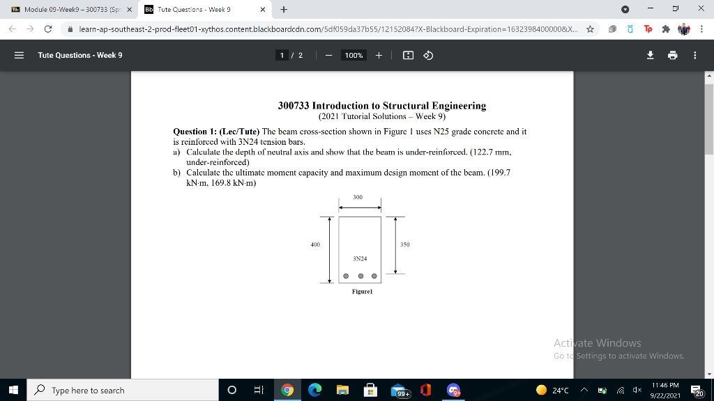 Solved Module 09-Week9 - 300733 (Spr. X Bb Tute Questions - | Chegg.com
