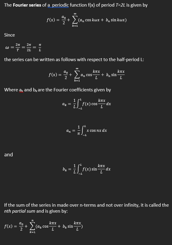Solved The Fourier series of a periodic function f(x) of | Chegg.com