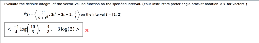 Solved Evaluate the definite integral of the vector-valued | Chegg.com