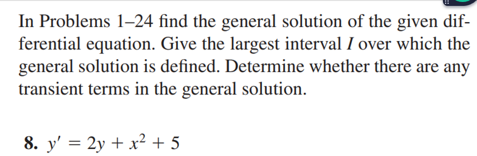 Solved In Problems 1−24 find the general solution of the | Chegg.com