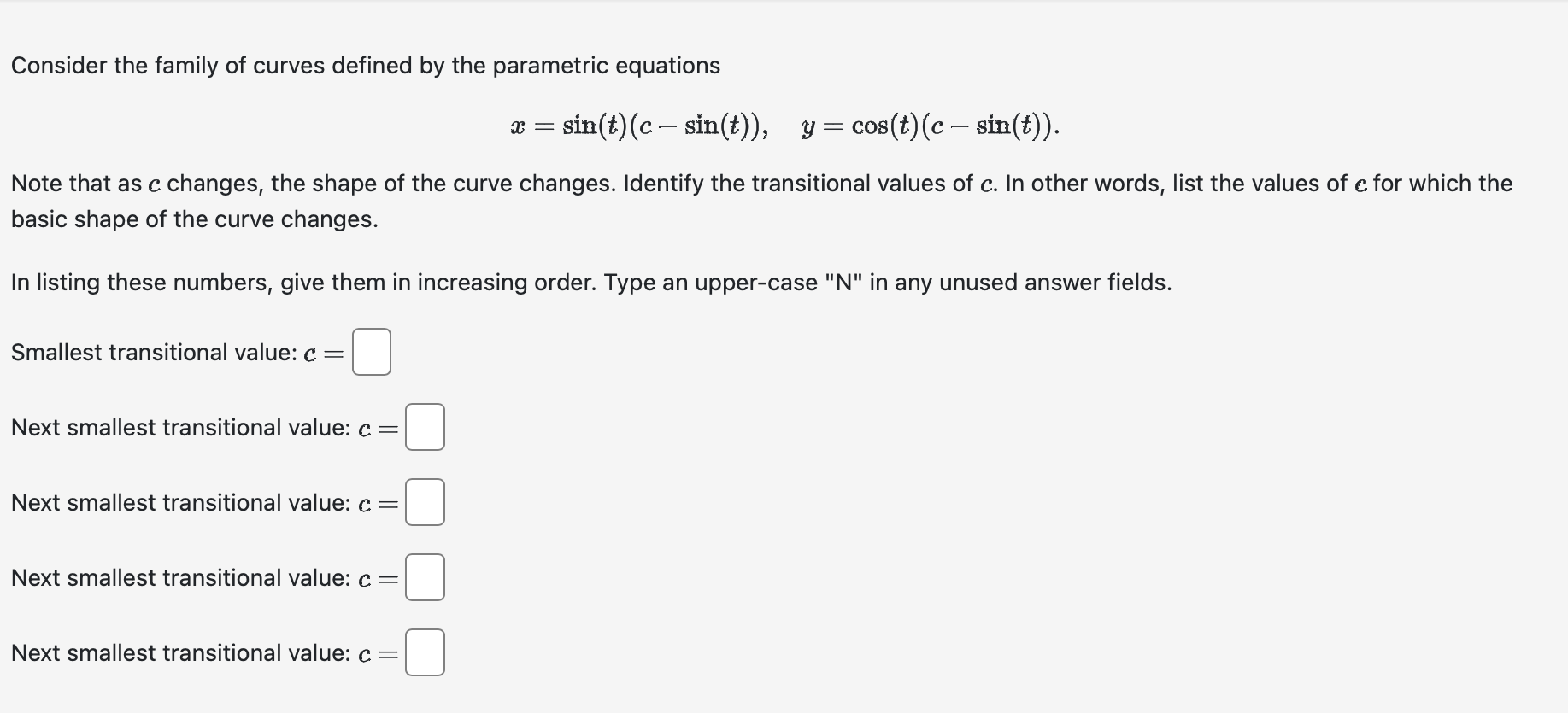 Solved Consider the family of curves defined by the | Chegg.com