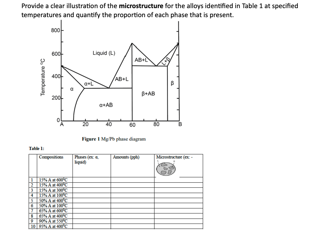 Solved Provide a clear illustration of the microstructure | Chegg.com