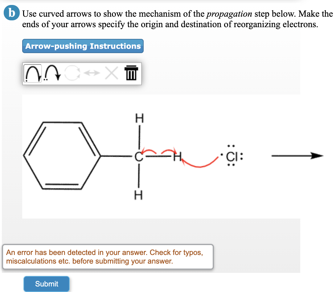 Solved using curved arrows show the steps of initiation, | Chegg.com