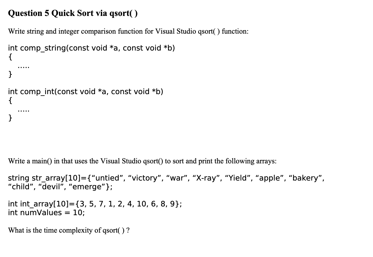 Solved Question 1 Bubble Sort Draw a series of block | Chegg.com