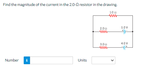 Solved Find the magnitude of the current in the 2.0- | Chegg.com
