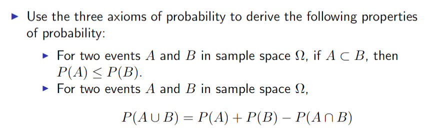 Solved Use the three axioms of probability to derive the | Chegg.com