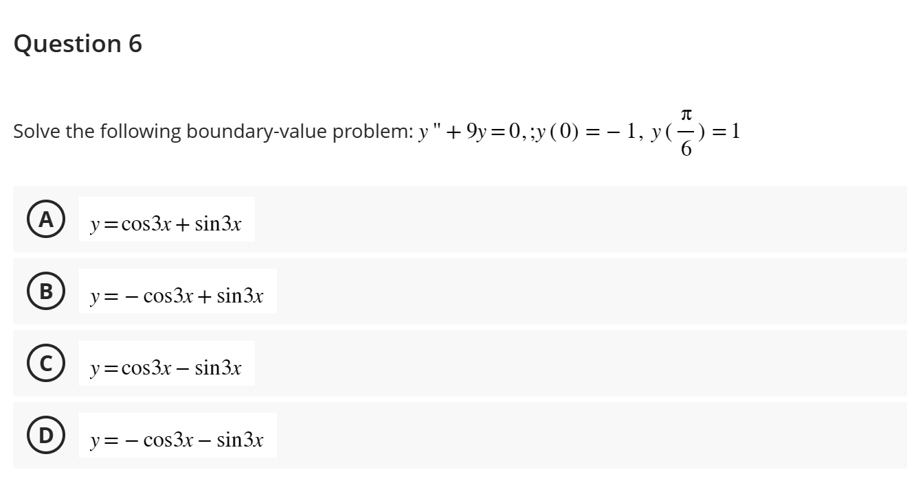 Solved Solve the following boundary-value problem: | Chegg.com
