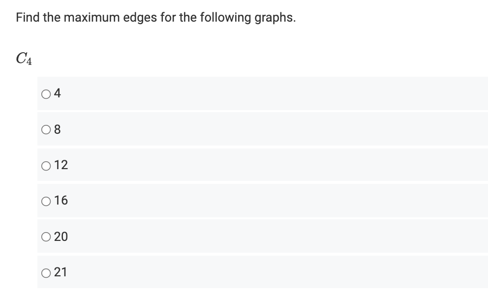 Solved Find the maximum edges for the following graphs. K3,4 | Chegg.com