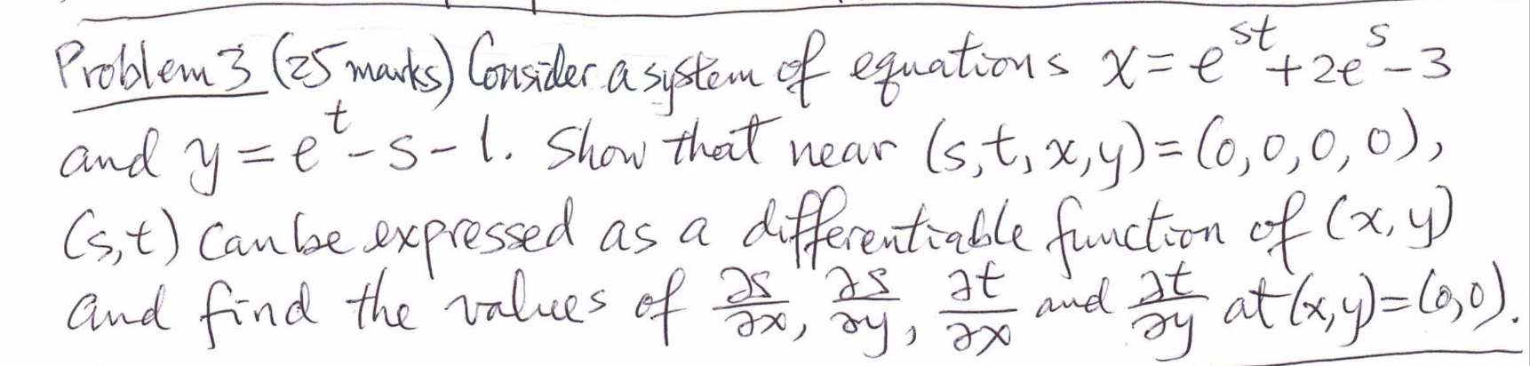 Solved Problem 3 (25 mank) Consider assystem of equations | Chegg.com