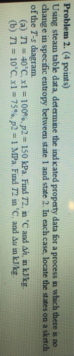 Solved Using steam table data, determine the indicated | Chegg.com