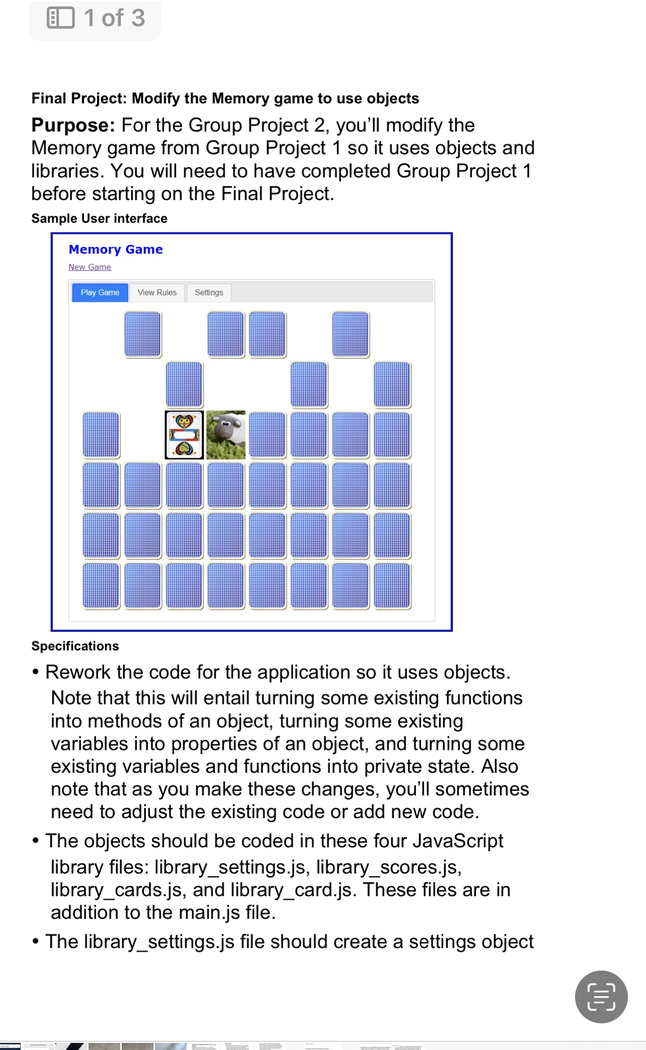 Solved UPDATE: PLEASE PROVIDE main.js and Library_card. Js | Chegg.com