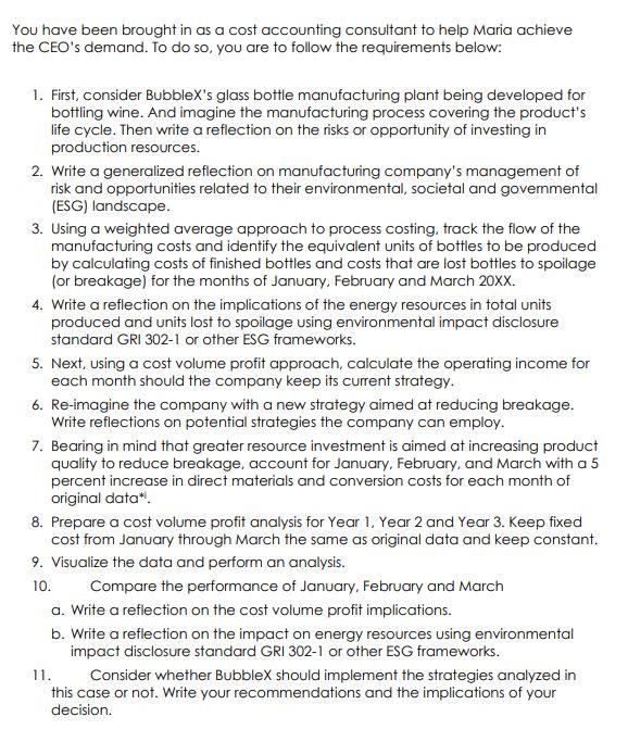 Consider BubbleX Manufacturing Company, which makes | Chegg.com