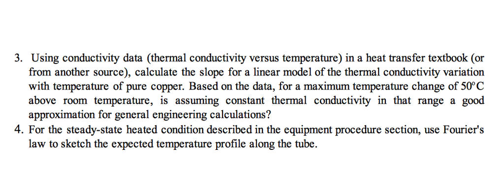 3. Using conductivity data (thermal conductivity | Chegg.com
