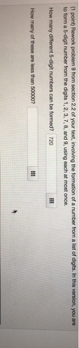 Solved (1 point) Rework problem 29 from section 2.2 of your | Chegg.com