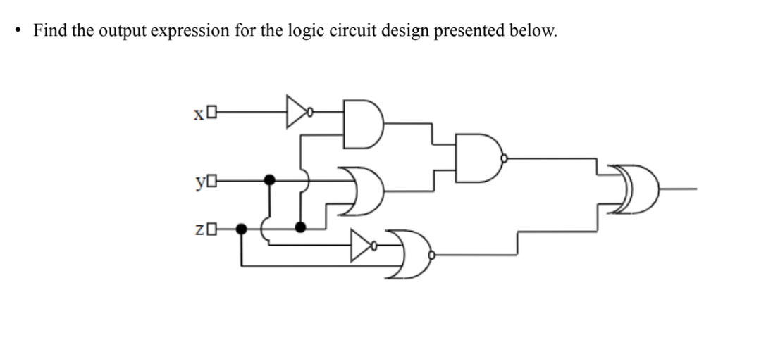 Solved Find the output expression for the logic circuit | Chegg.com
