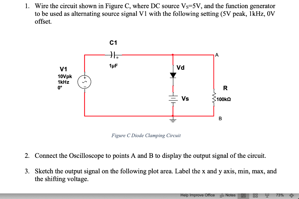 Solved Procedure : Diode Clamping Circuits reverse the | Chegg.com