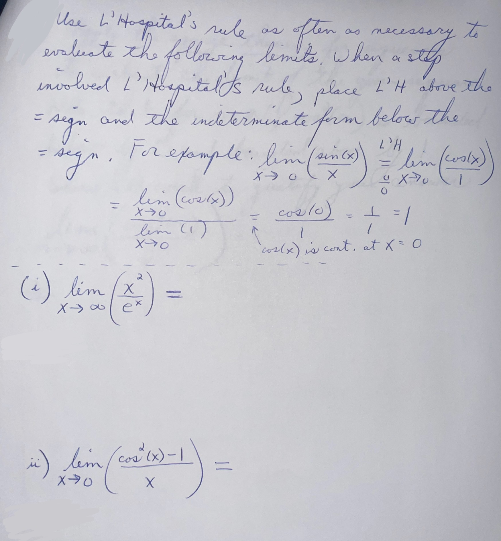 Solved Use L'Hospital's rule as ﻿often as ﻿necessary | Chegg.com