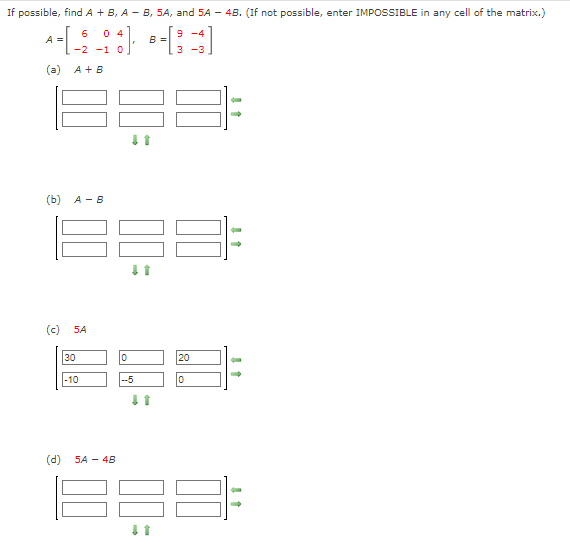 Solved \\[ A=\\left[\\begin{array}{rrr} 6 & 0 & 4 \\\\ -2 & | Chegg.com